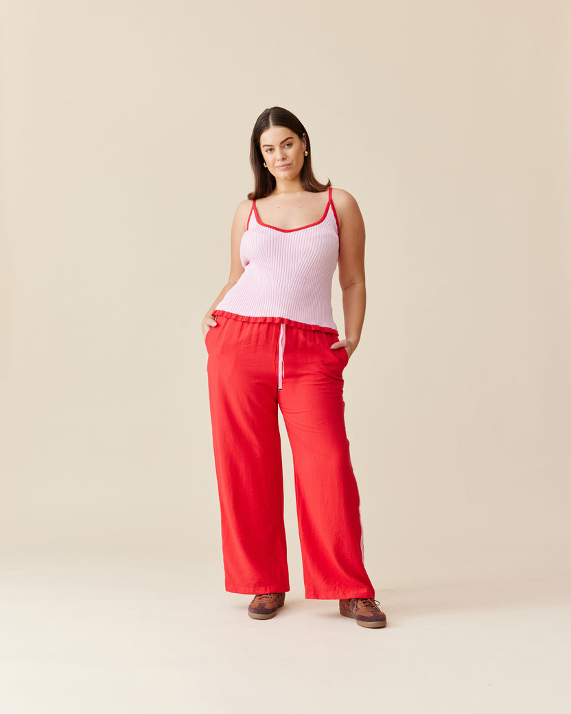 RINA TANK PINK CHERRY | RUBY