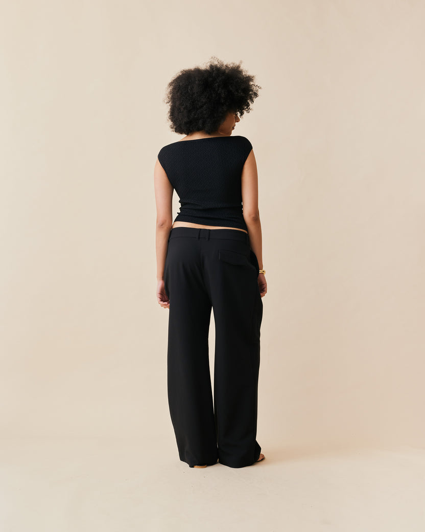 RUE TROUSER BLACK | RUBY