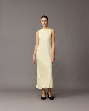 FIREBIRD COWL GOWN BUTTER | RUBY