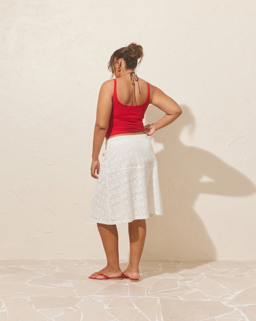 PARFAIT WRAP SKIRT WHITE | RUBY