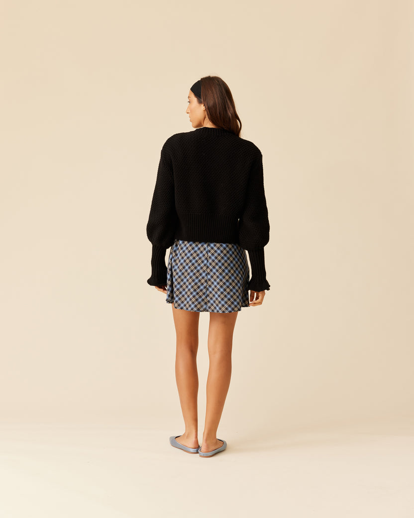 MATILDA COTTON CARDIGAN BLACK | RUBY