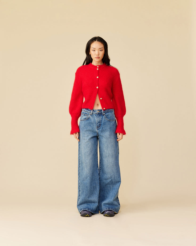 MATILDA CARDIGAN CHERRY | RUBY