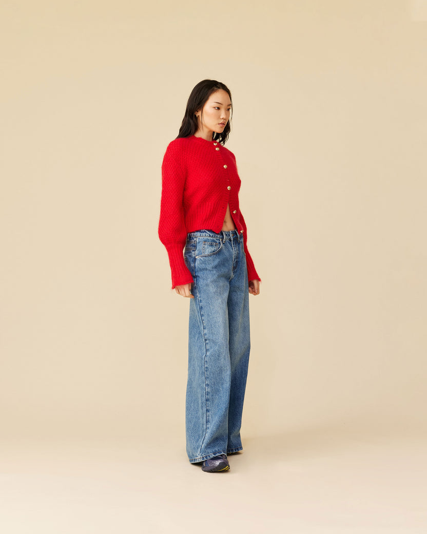 MATILDA CARDIGAN CHERRY | RUBY