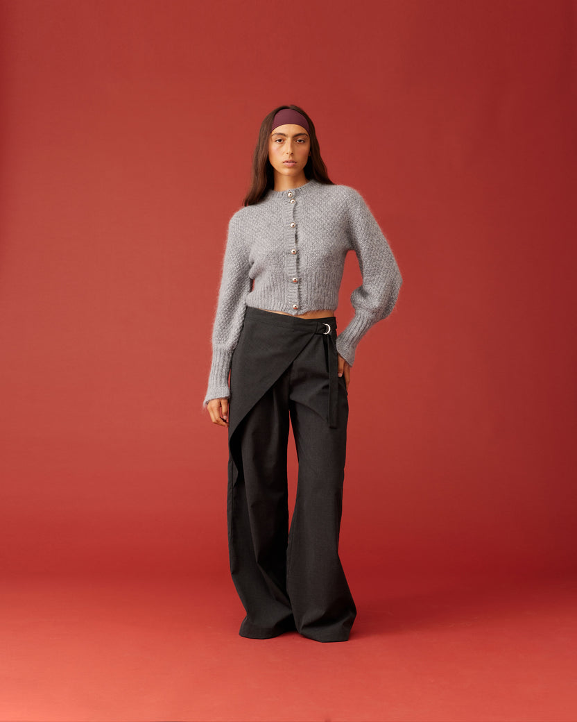 MATILDA CARDIGAN GREY MARLE | RUBY