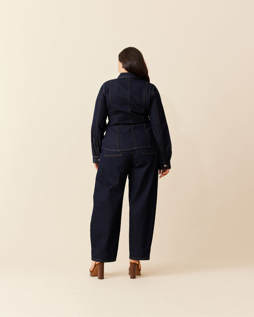 MADELEINE DENIM JACKET UNWASHED | RUBY