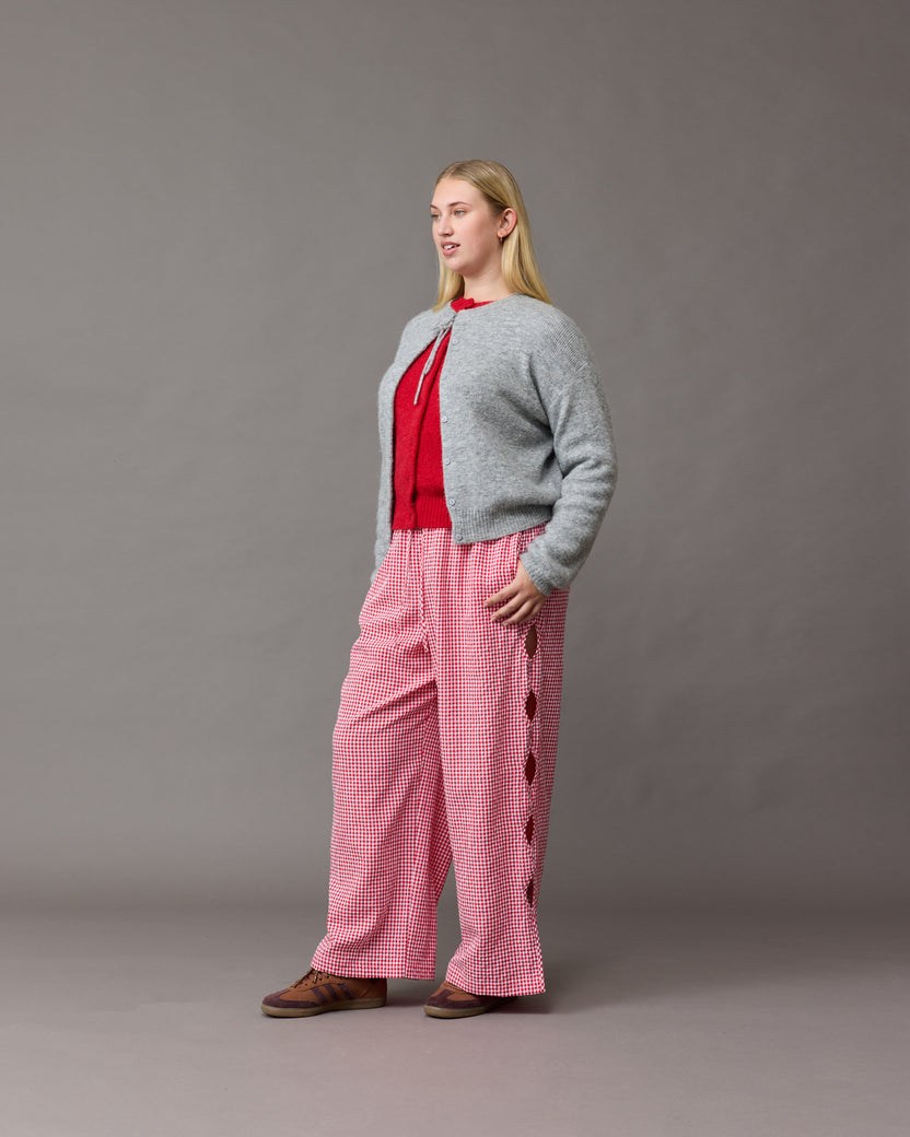TRULLI PANT RED GINGHAM | RUBY