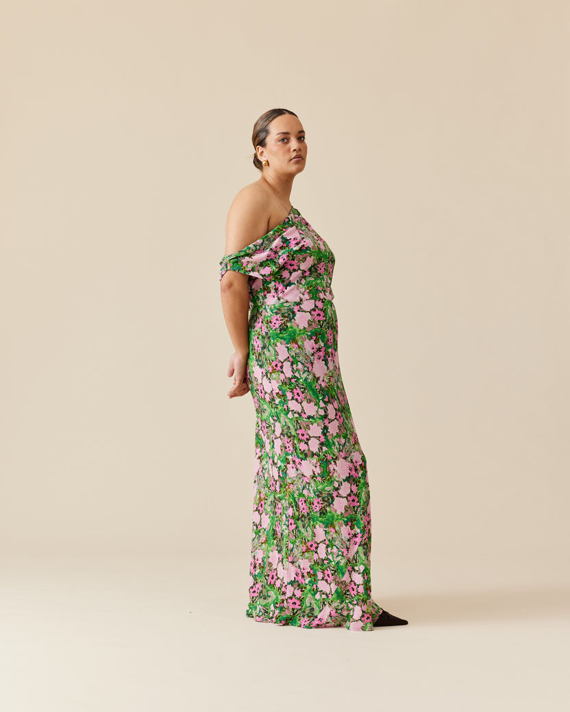 MELON MAXI DRESS AURORA FLORAL | RUBY