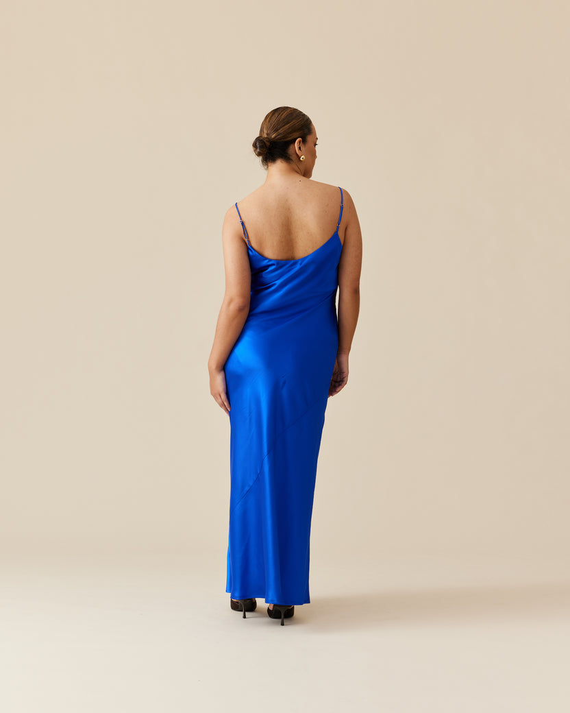 LOGAN SATIN SLIP SAPPHIRE | RUBY