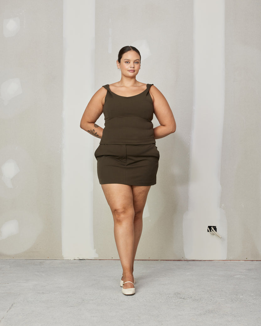 RUE BODICE KHAKI | RUBY
