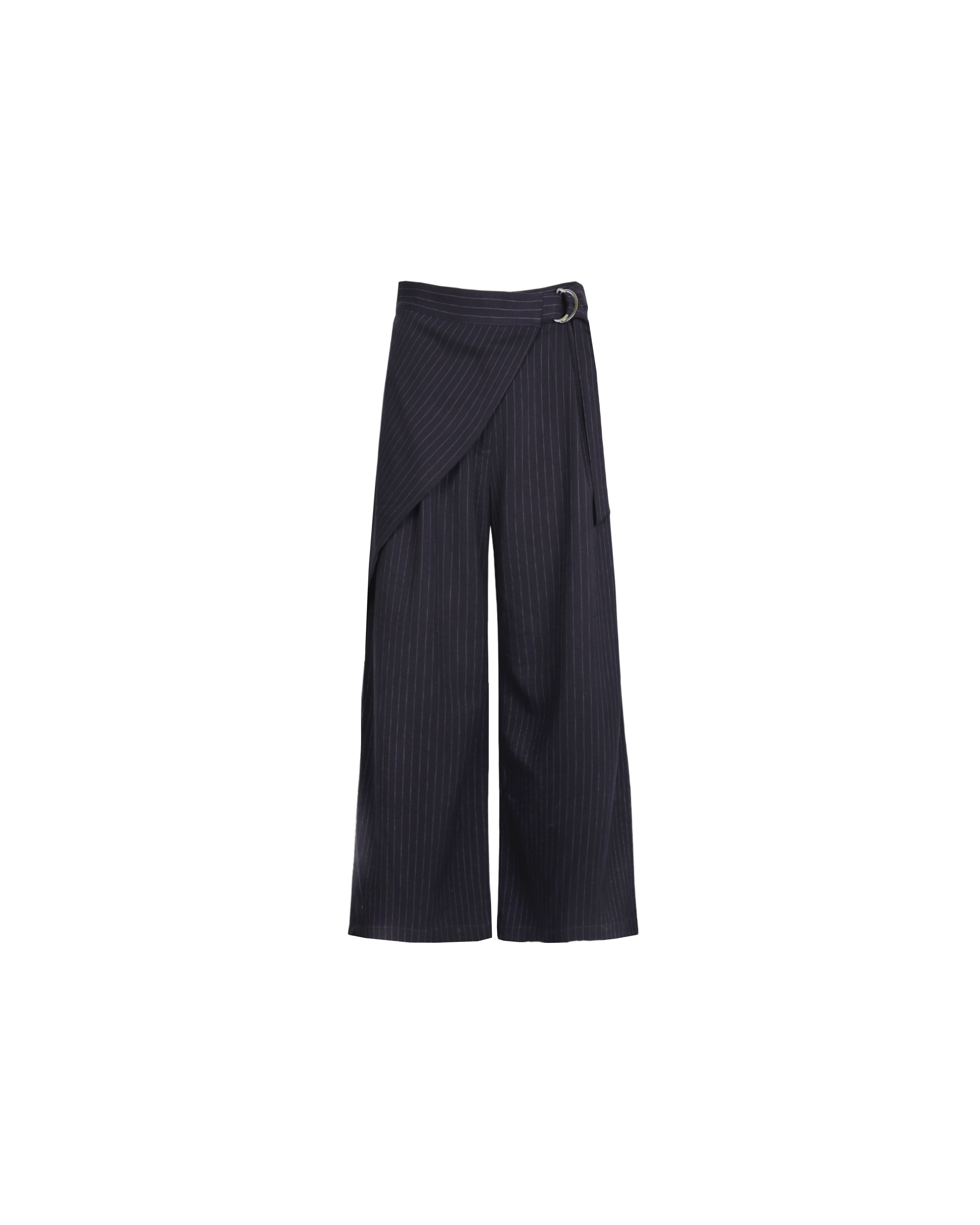 SASHA WRAP PANT NAVY PINSTRIPE | RUBY