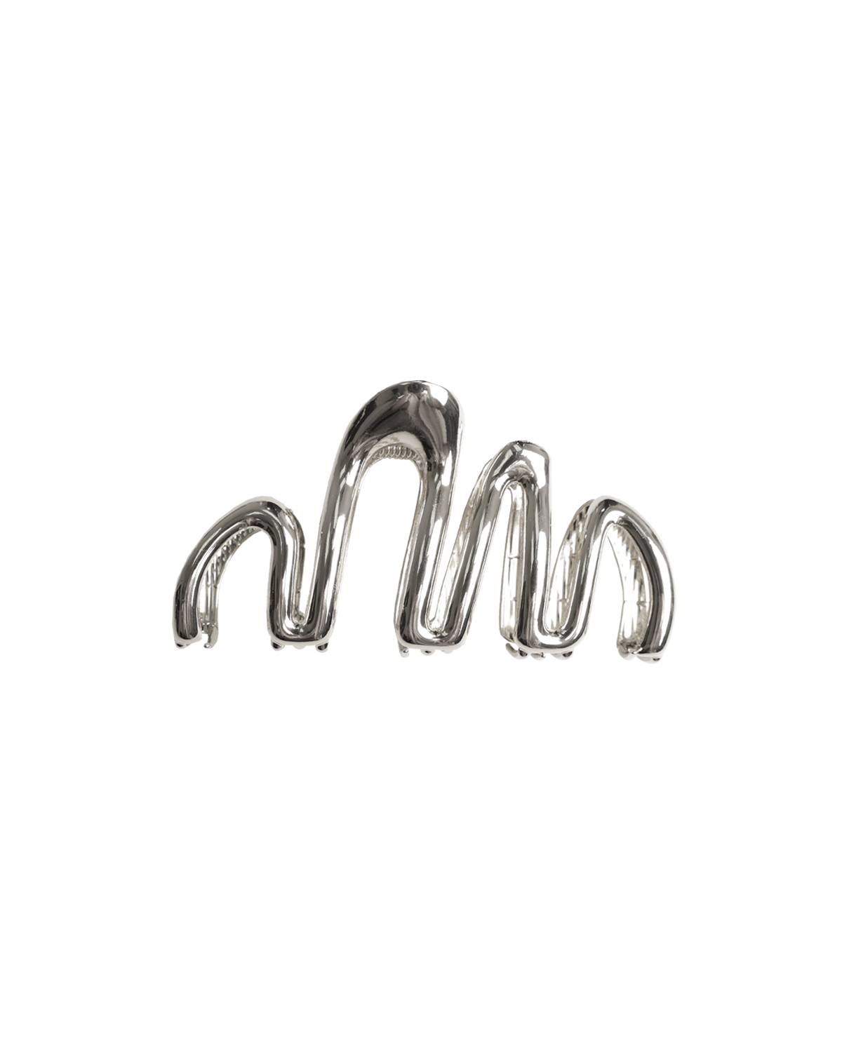 SQUIGGLE HAIR CLAW SILVER | RUBY