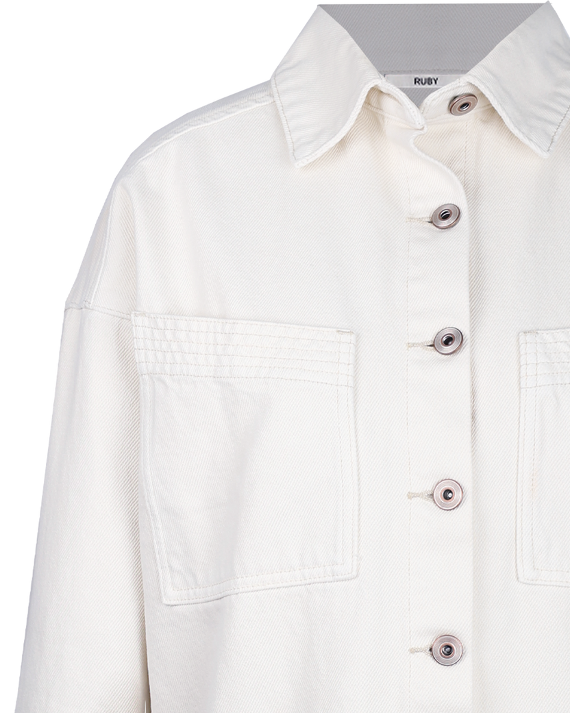 SUBLIME DENIM JACKET WHITE | RUBY