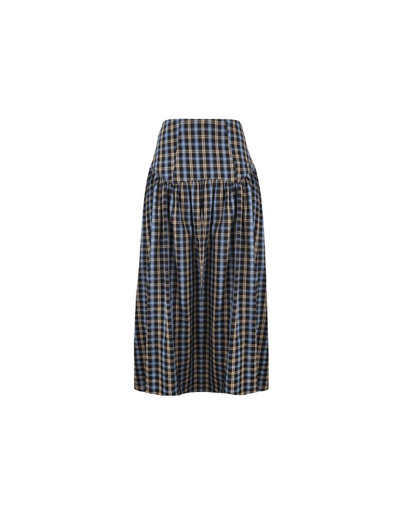 TRULLI SKIRT BLACK TARTAN | RUBY