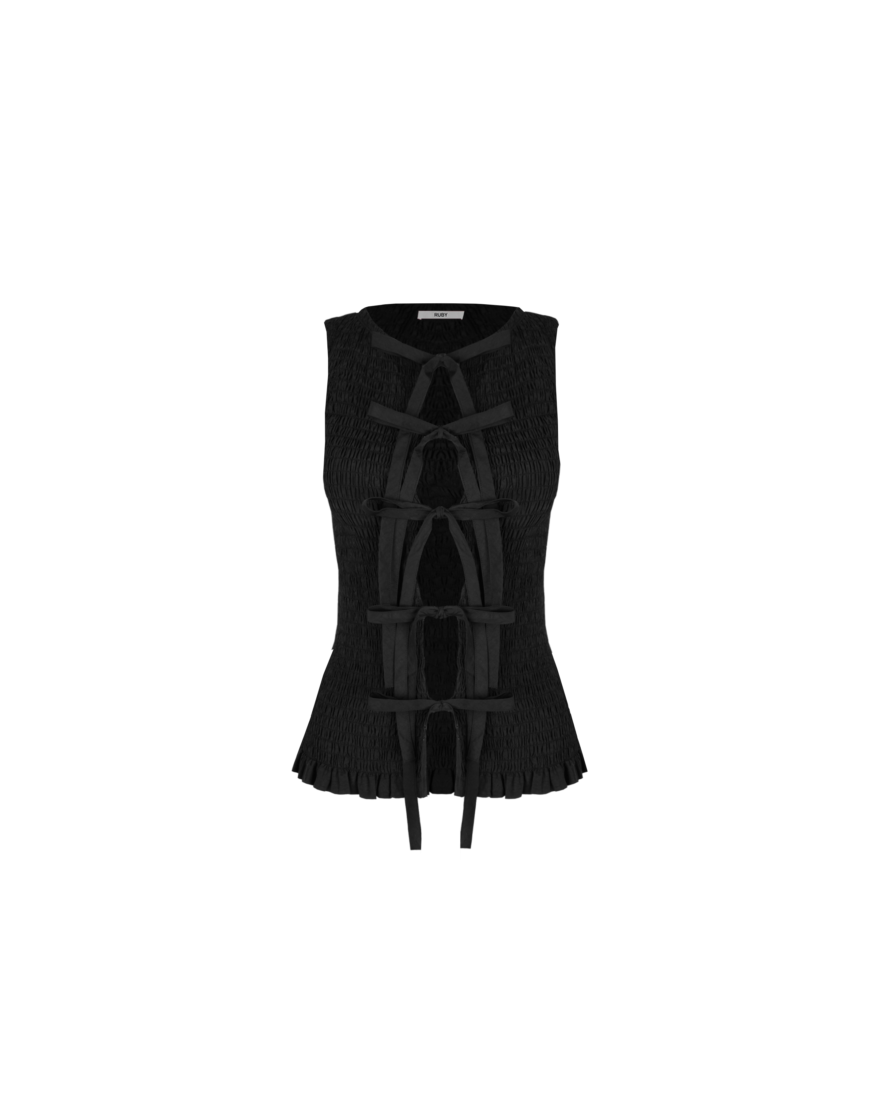 TRULLI TIE TOP BLACK | RUBY