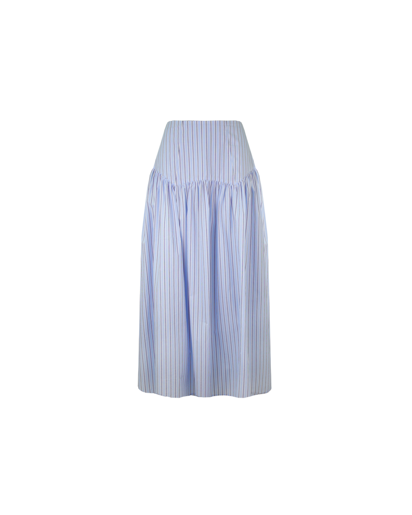TRULLI SKIRT BLUE SKY STRIPE | RUBY
