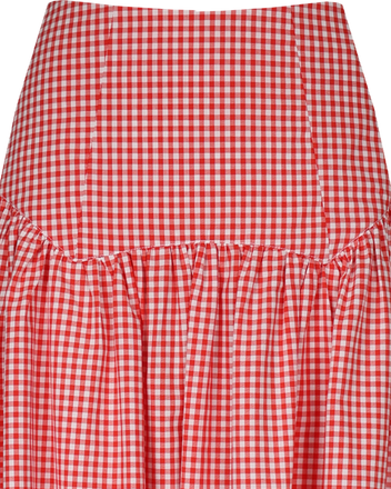 TRULLI SKIRT RED GINGHAM | RUBY