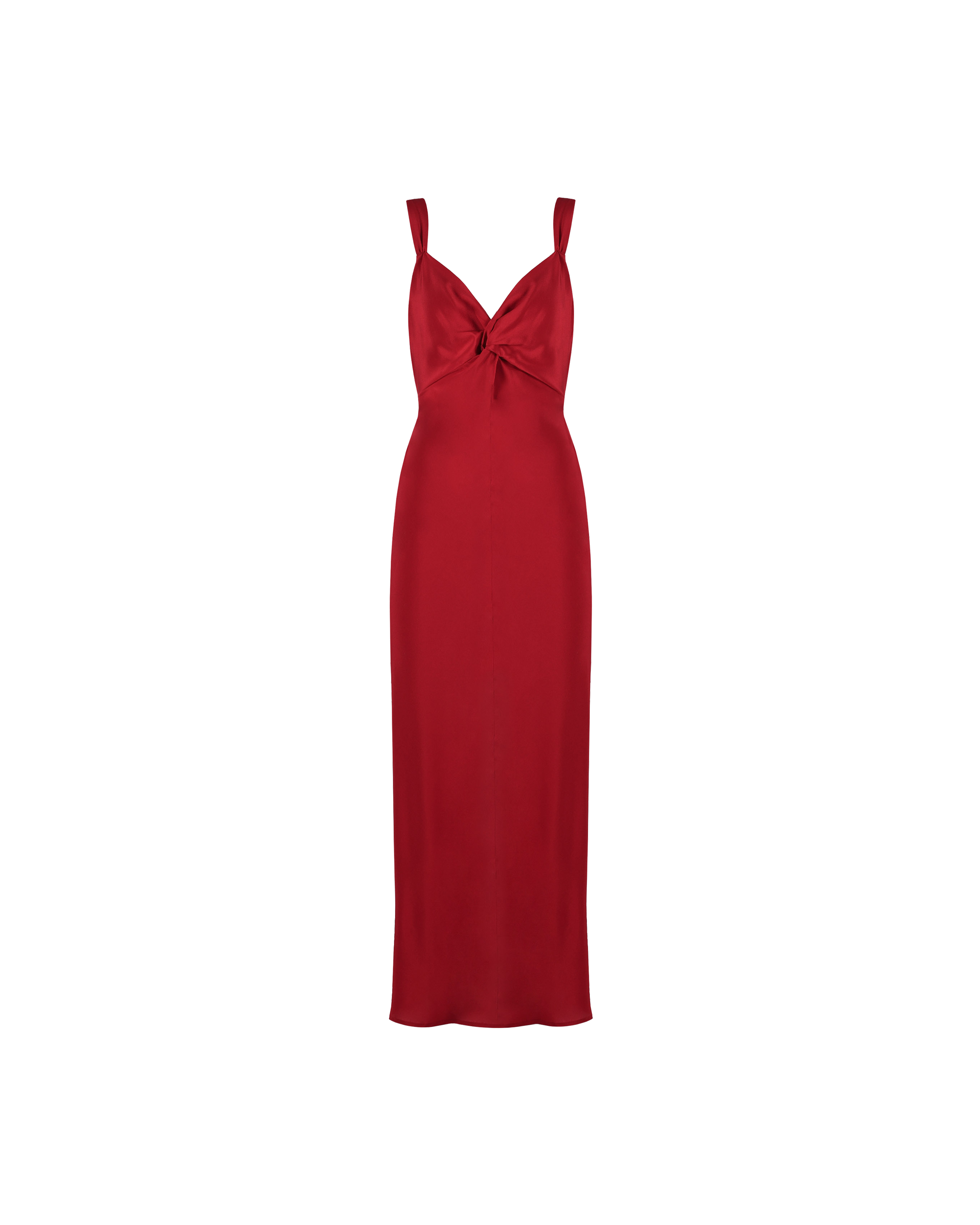 MAUDE SILK SLIP STRAWBERRY | RUBY