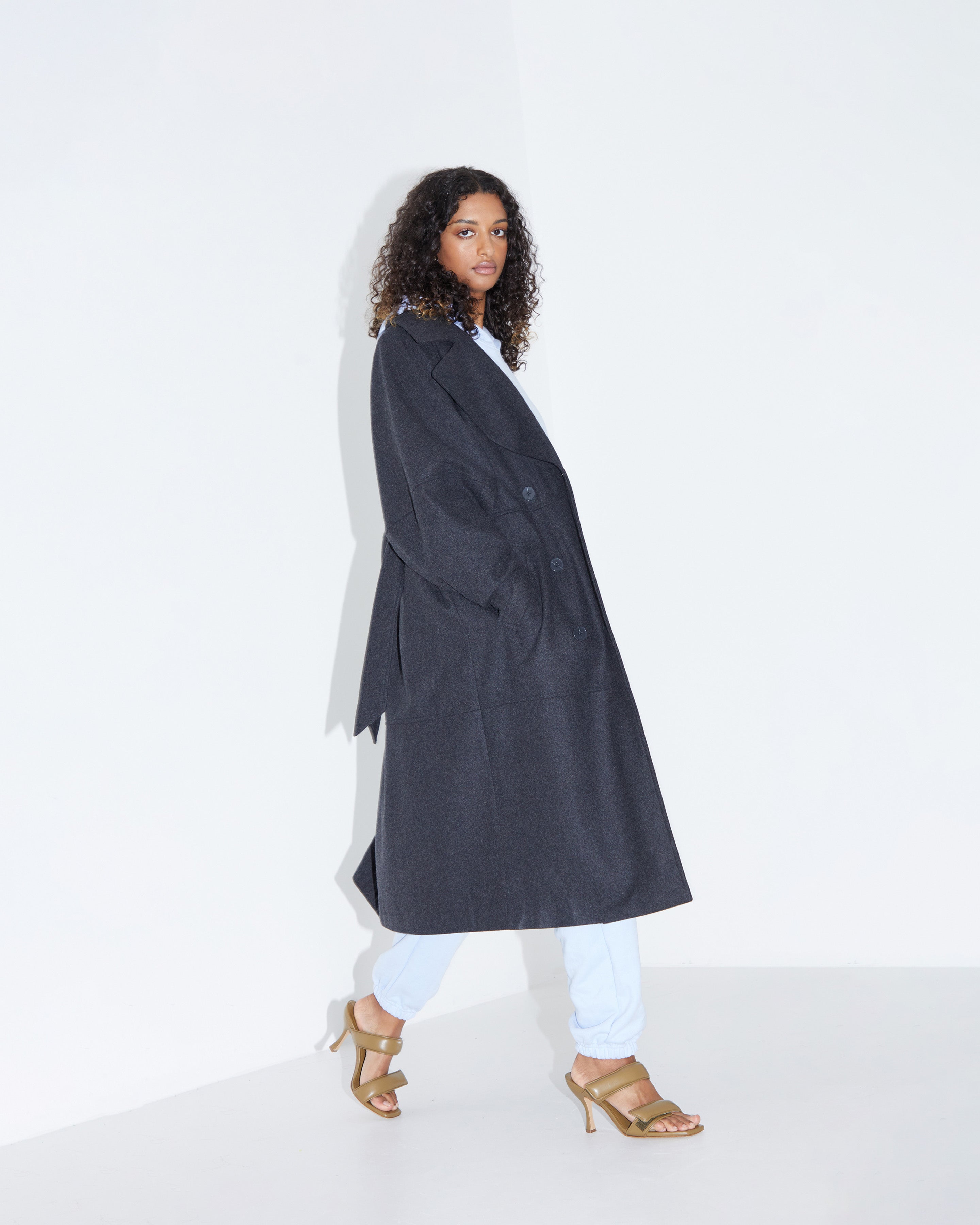 RAE COAT CHARCOAL | RUBY